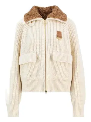 Barbour Barbour Zip Shearling Sweater Neutral
