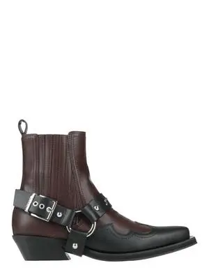 GANNI Two-tone Denim Ankle Boots - Black