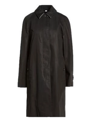 Burberry Long Coat With Lapel Collar - Black