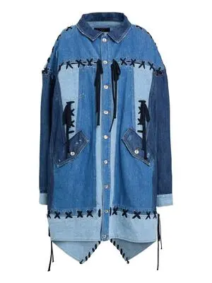 Dolce & Gabbana Embellished Distressed Denim Jacket - Blue