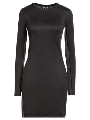 DIESEL® Fitted Long Sleeve Crewneck Dress - Black