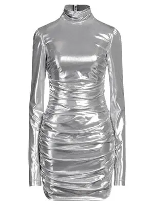 Dolce & Gabbana High-neck Gathered Dress - Gray