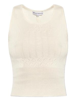 J.W.ANDERSON Jw Anderson Pointelle Tank Top - White