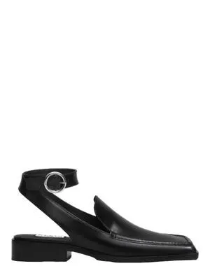 Alaïa Ankle-strap Square-toe Loafers - Black