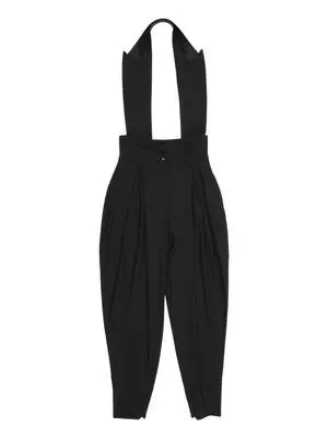 Dolce & Gabbana Cool Wool Tailored Pants With Detachable Application - Black