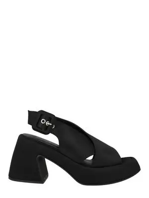 GANNI Ganni Satin Slingback Heeled Sandals