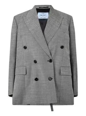 Prada Double-breasted Blazer - Gray