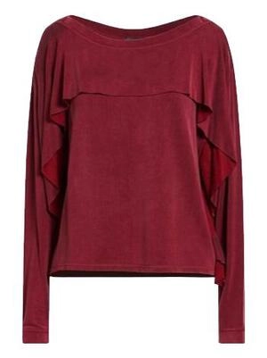 DIESEL® Long-sleeved T-shirt With Ruffle Detail - Red