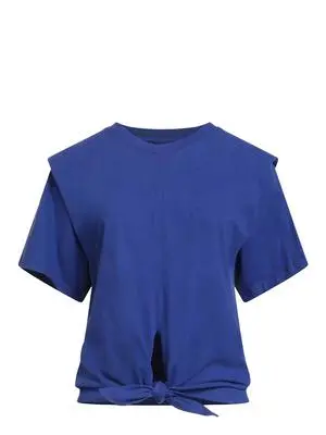 Isabel Marant Étoile Isabel Marant Short Sleeve T-Shirt With Front Knot Detail Blue