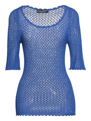 Dolce & Gabbana Plain Colour Jumper - Blue