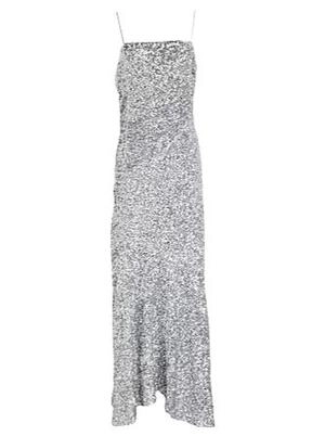 GANNI Sequined V-neck Maxi Dress - Gray