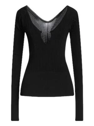 Jacquemus Plain Colour Knitted Lightweight Knit Black