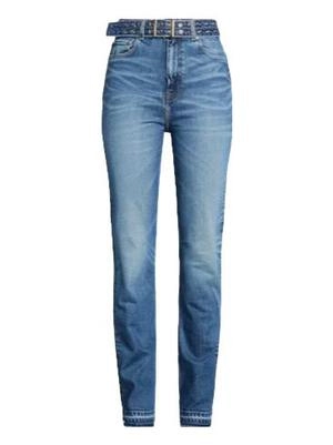 GANNI Ganni Straight-Leg Jeans With Belt Detail