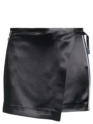 DIESEL® Two-tone Satin Wrap Skirt - Black