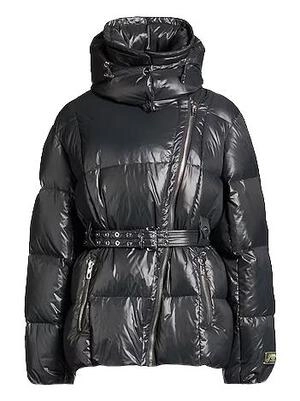 GANNI Ganni Quilted Down Jacket With Detachable Hood And Belt