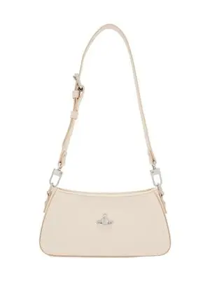 VIVIENNE WESTWOOD Vivienne Westwood Leather Shoulder Bag With Orb Logo Nude
