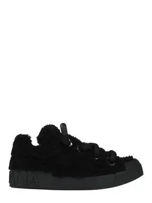 Dolce & Gabbana Low-top Bouclé Sneakers - Black