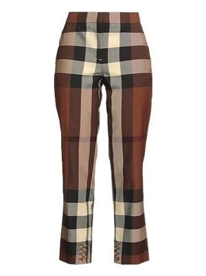 BURBERRY Burberry Tapered Plaid Twill Trousers