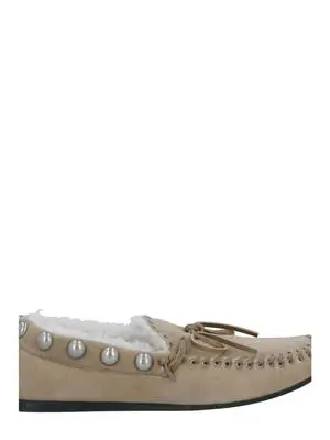 Isabel Marant Étoile Suede Loafers With Shearling Lining And Stud Detailing - Multicolor
