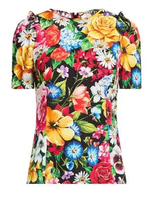 Dolce & Gabbana Dolce & Gabbana Floral Short-Sleeve Top Multicolor