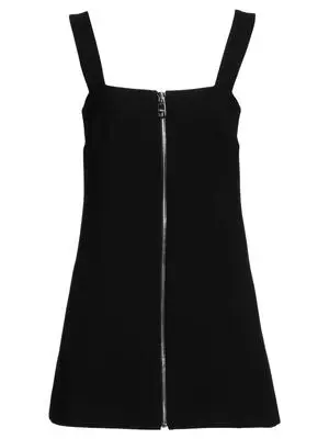 Dolce & Gabbana Sleeveless Square Neck Wool Dress - Black