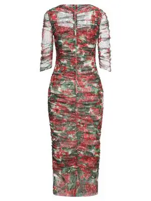 Dolce & Gabbana Floral Print Sheath Dress - Multicolor