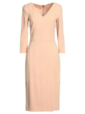 Dolce & Gabbana V-neck Slim-fit Midi Dress - Nude