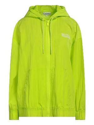 GANNI Long Sleeve Hooded Jacket - Green