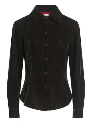 MAXCO. Max&co. Velvet Long Sleeve Shirt - Black