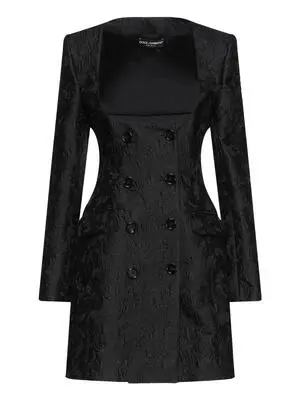 Dolce & Gabbana Jacquard Blazer Dress - Black