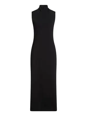 Sportmax Sleeveless High Neck Slip Dress - Black