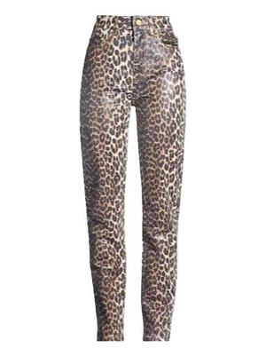 GANNI Leopard Print Jeans - Multicolor