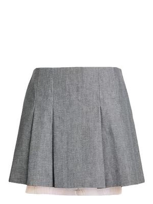 MAXCO. Max&co. Pleated Mini Skirt With Zipper Closure - Gray