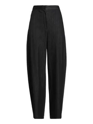 MAXCO. Max&co. Pinstriped Jersey Wide-leg Trousers - Black