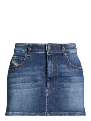 DIESEL® Dark Wash Denim Midi Skirt - Blue