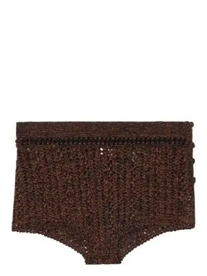 BURBERRY Crochet Mouliné Cotton Shorts