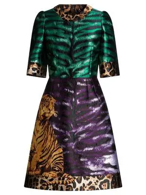 DOLCE & GABBANA Dolce & Gabbana Tiger Print Jacquard Dress