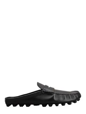 TOD'S Gommino Bubble Leather Mules - Black