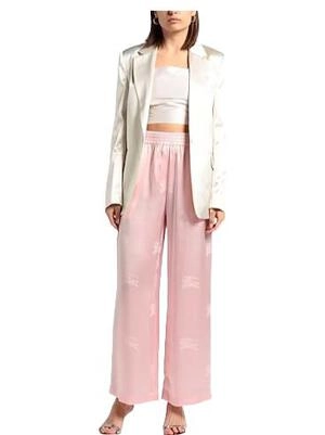 Burberry Signature Print Jacquard Satin Trousers - Pink