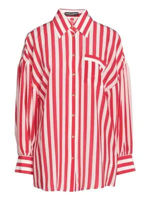 DOLCE & GABBANA Dolce & Gabbana Striped Crepe Long-Sleeve Shirt