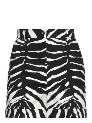 Dolce & Gabbana Zebra-print Stretch Fabric Shorts - Black