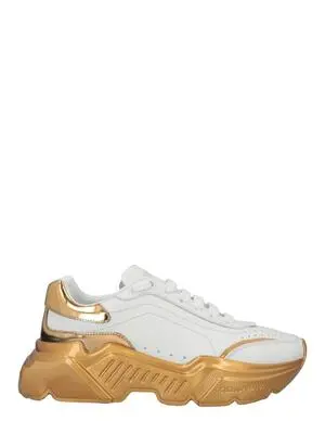 Dolce & Gabbana Two-tone Leather Platform Sneakers - White