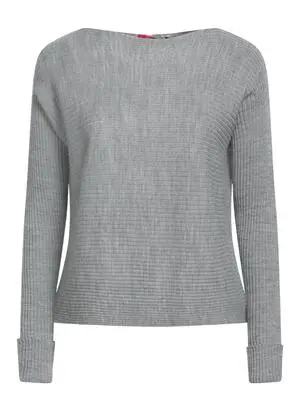 MAXCO. Max&co. Long Sleeve Crew Neck Sweater - Gray