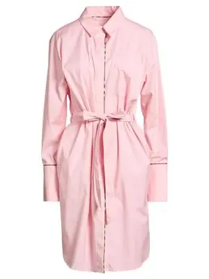 Burberry Plain Long Sleeve Shirt Dress - Pink