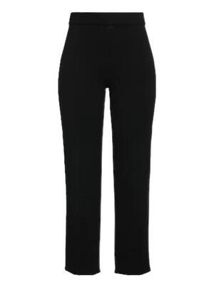 Max Mara Solid Color Straight-leg Knitted Pants - Black