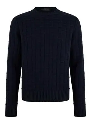 Prada Textured Crewneck Sweater - Bleu