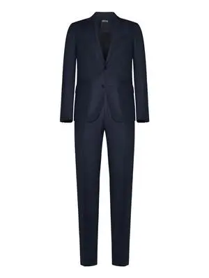Zegna Regular Fit Single-breasted Suit - Black