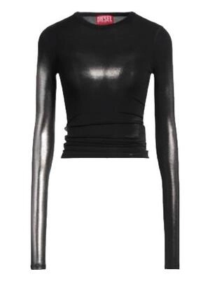 DIESEL® Two-tone Long-sleeved T-shirt - Black