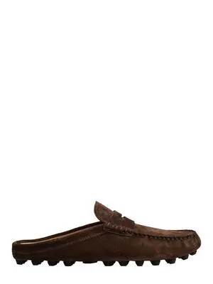 TOD'S Gommino Bubble Suede Mules - Brown