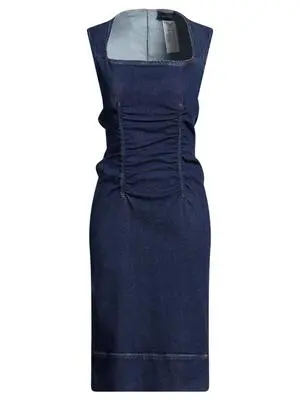Sportmax Square Neck Denim Dress - Blue